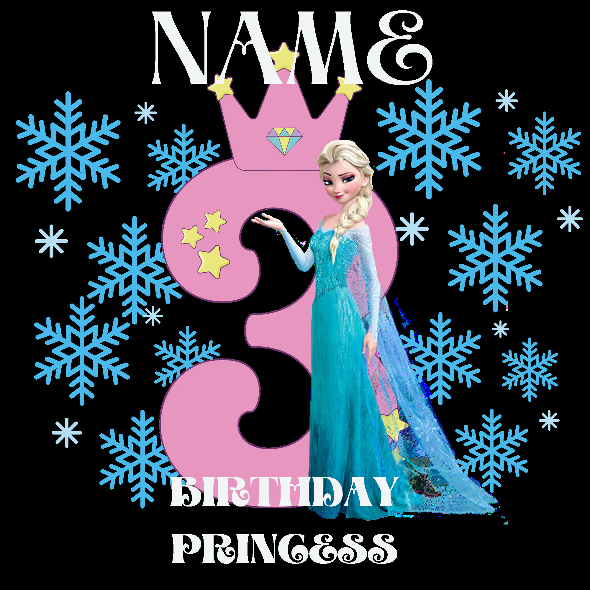Frozen Elsa 3rd Birthday Girl - Etsy