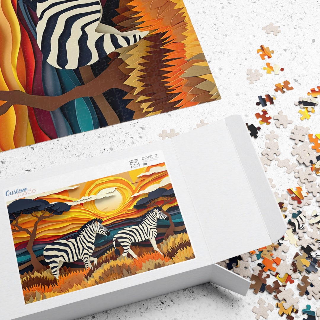 Jigsaw Puzzle Series african Animals Zebras Roaming the Savannah 110 ...