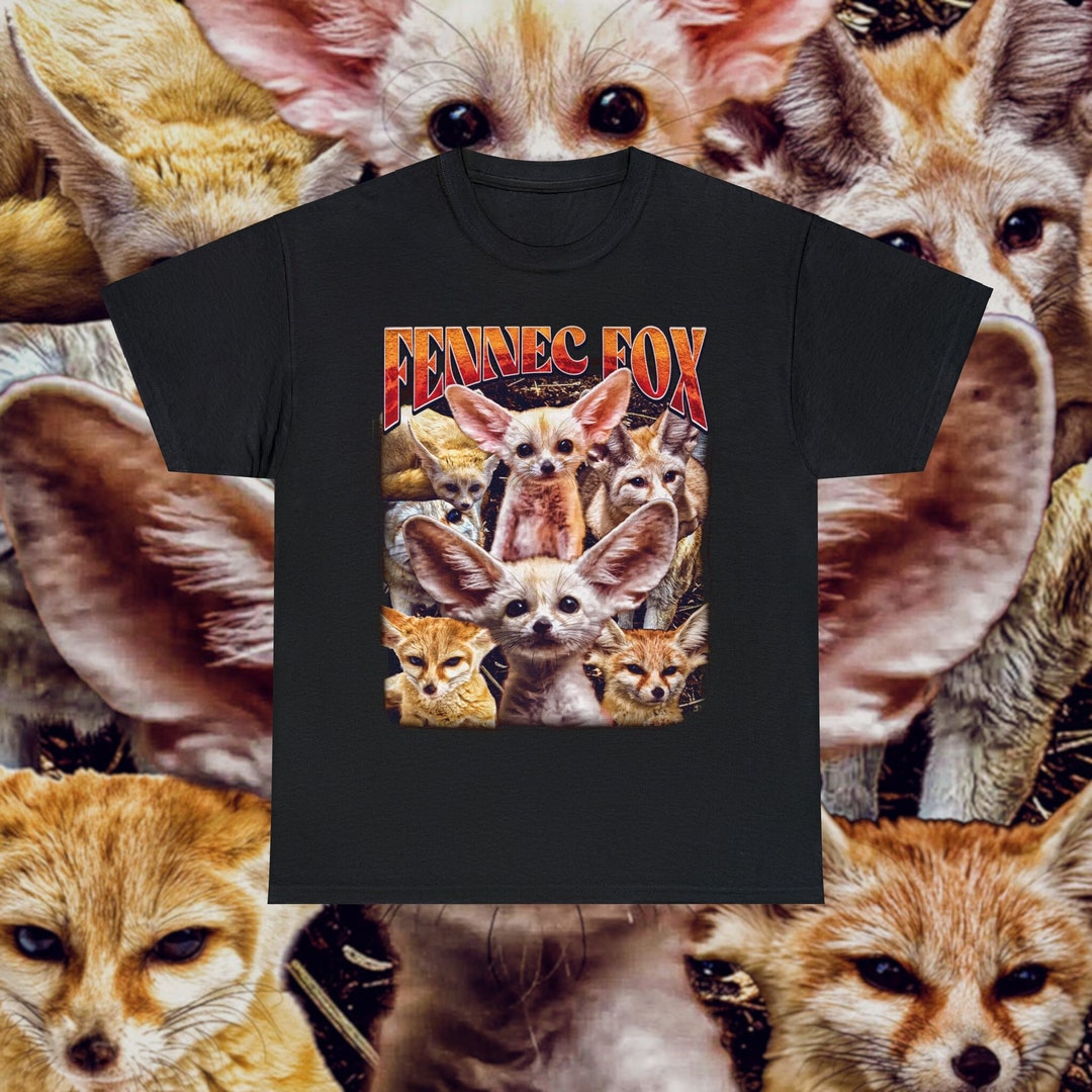 Fennec Fox Vintage T-shirt • Retro 90s Graphic Bootleg Tee • Cute Foxes ...