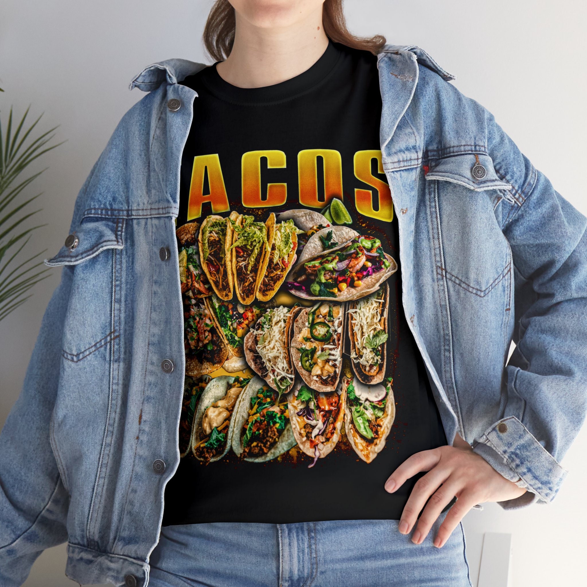 Tacos Vintage T-shirt • Retro 90s Graphic Bootleg Tee • Mexican Food ...