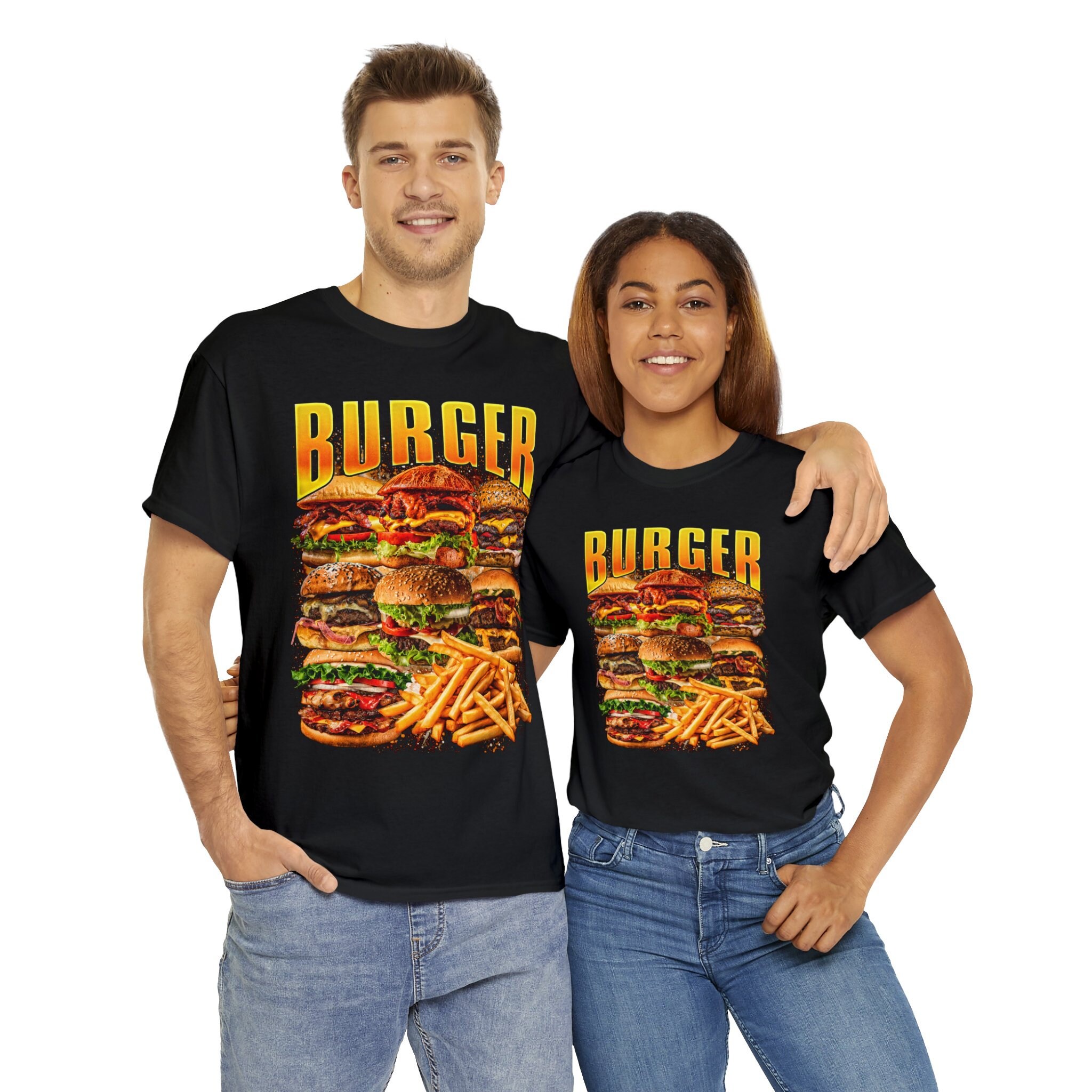 Burger Vintage T-shirt • Retro 90s Graphic Bootleg Tee • Cheeseburger ...