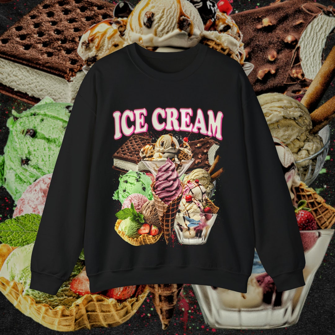 Ice Cream Vintage Sweater • Retro 90s Graphic Bootleg Sweatshirt ...