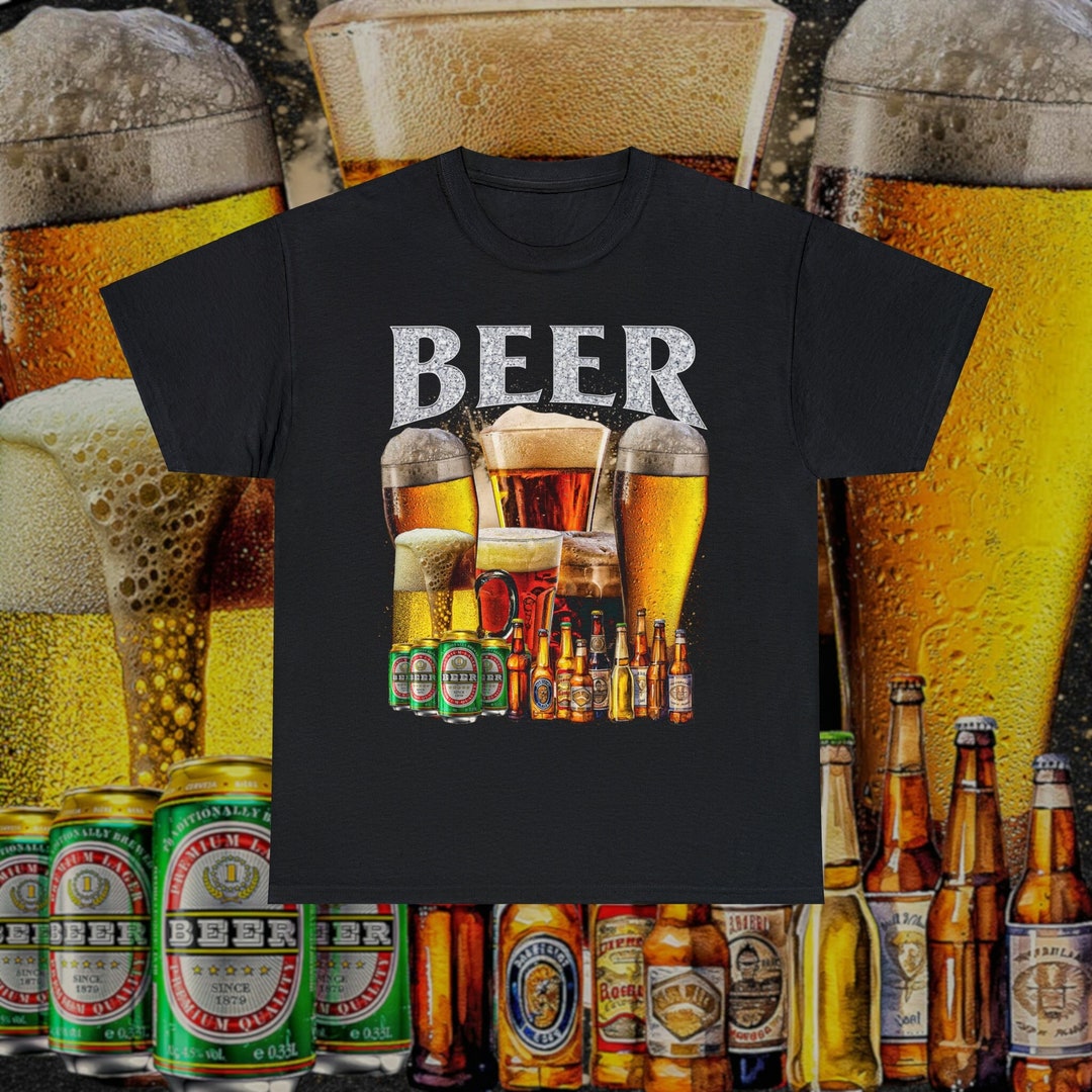 Beer T-shirt • Vintage Graphic Bootleg Tee • Meme Shirt • Lager IPA Ale ...