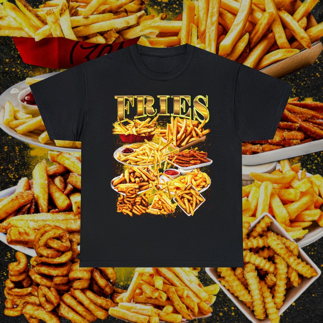 Fries Vintage T-shirt • Retro 90s Graphic Bootleg Tee • French Fries ...