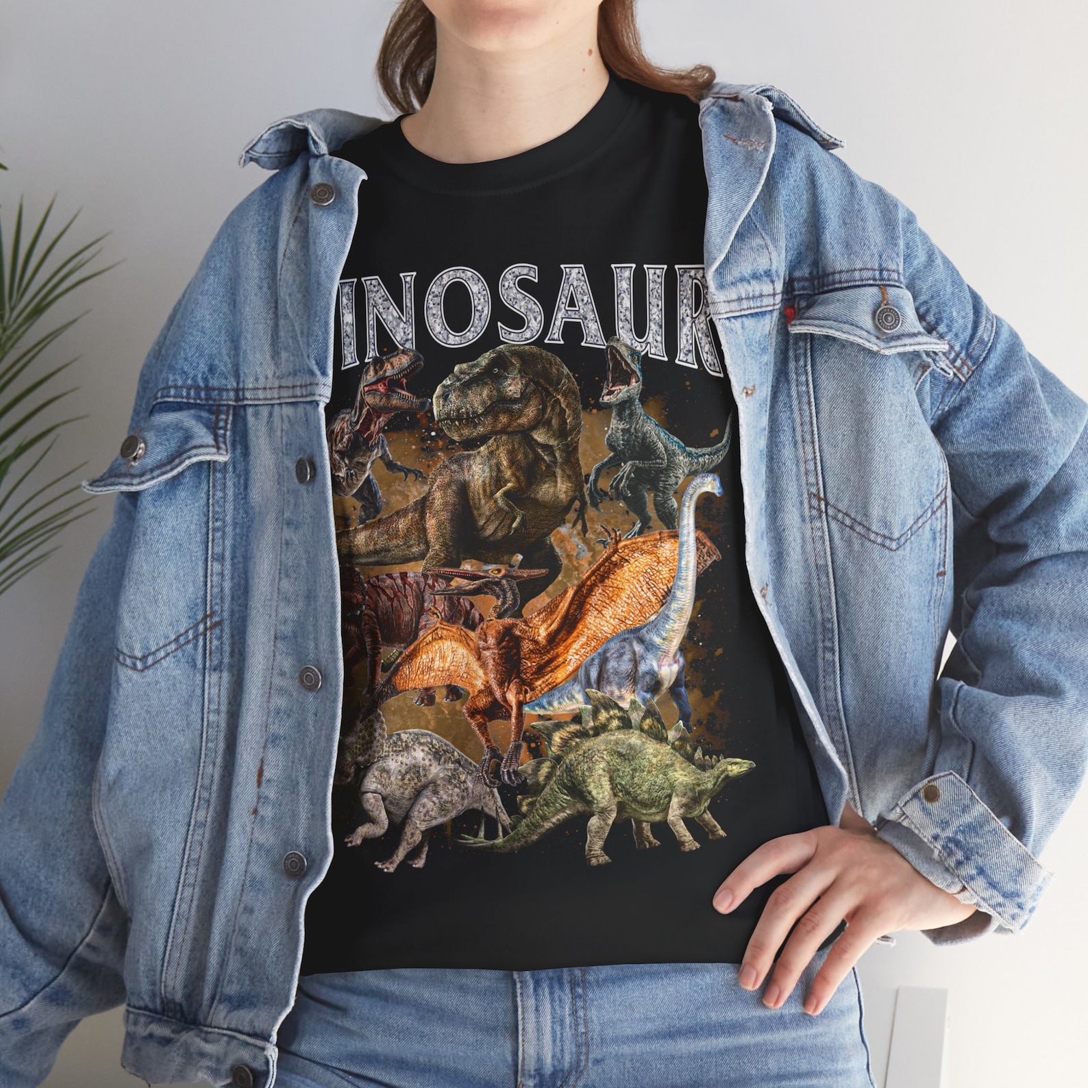 Dinosaur Vintage T-shirt • Retro 90s Graphic Bootleg Tee • Animal Shirt ...