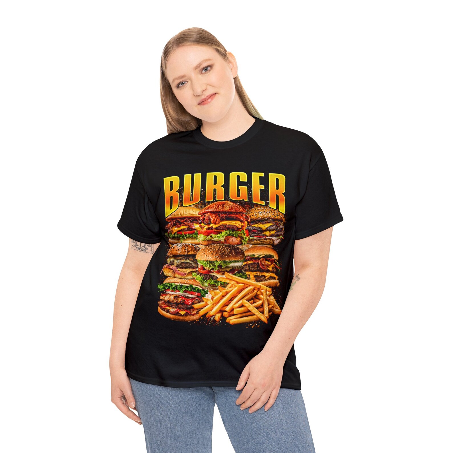 Burger Vintage T-shirt • Retro 90s Graphic Bootleg Tee • Cheeseburger ...