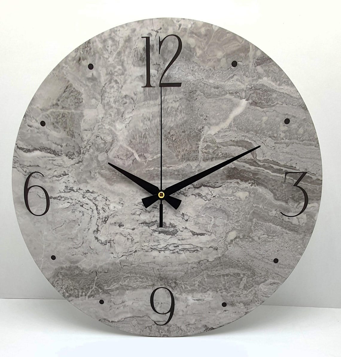Marble Look Wall Clock, Large Wall Clock Modern, Unique Wall Clocks ...