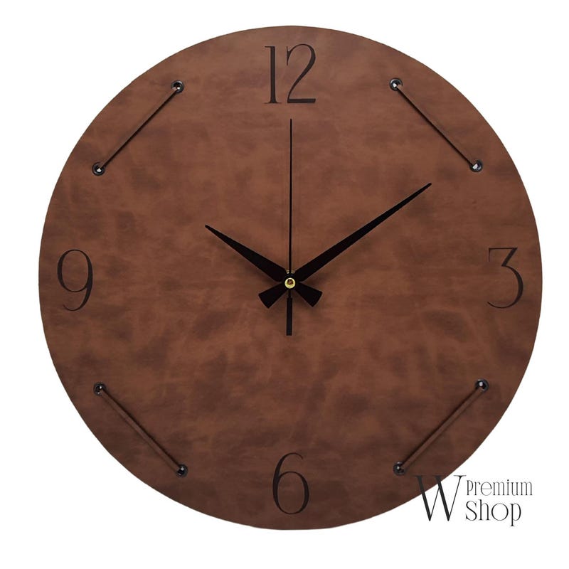 Leather Wall Clock - Etsy