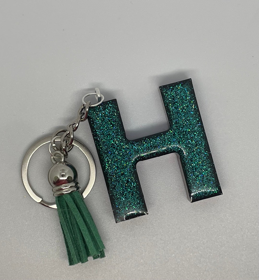 Letter H Keychain - Etsy