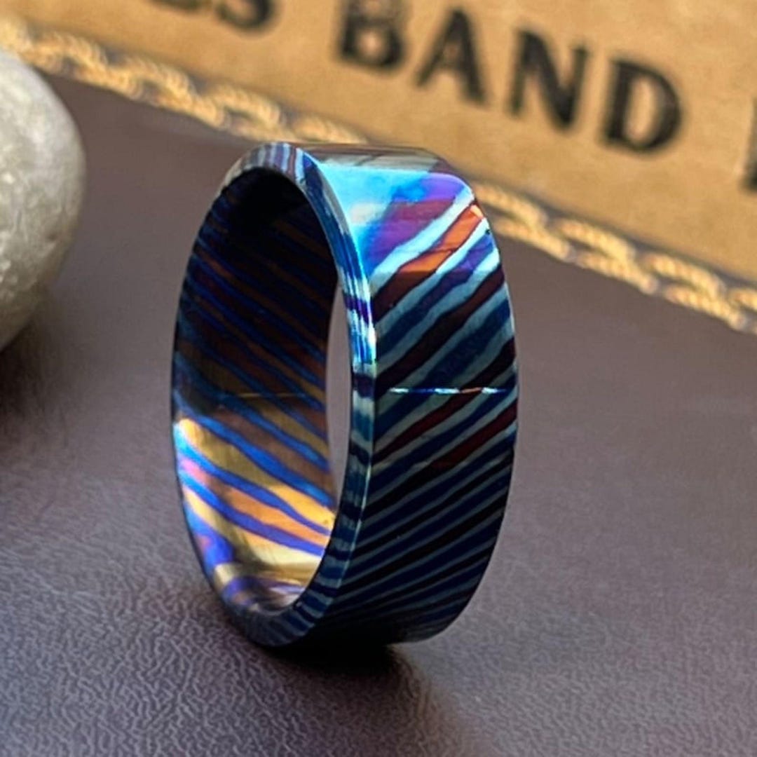 Timascus Ring Mens Wedding Ring Mens Engagement Ring Wedding Band ...