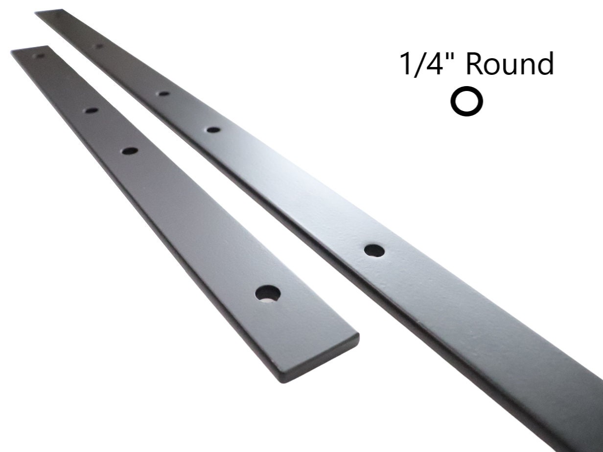 Powder Coated Flat Bar Support: Metal Bracing Bracket for Barn Door or ...
