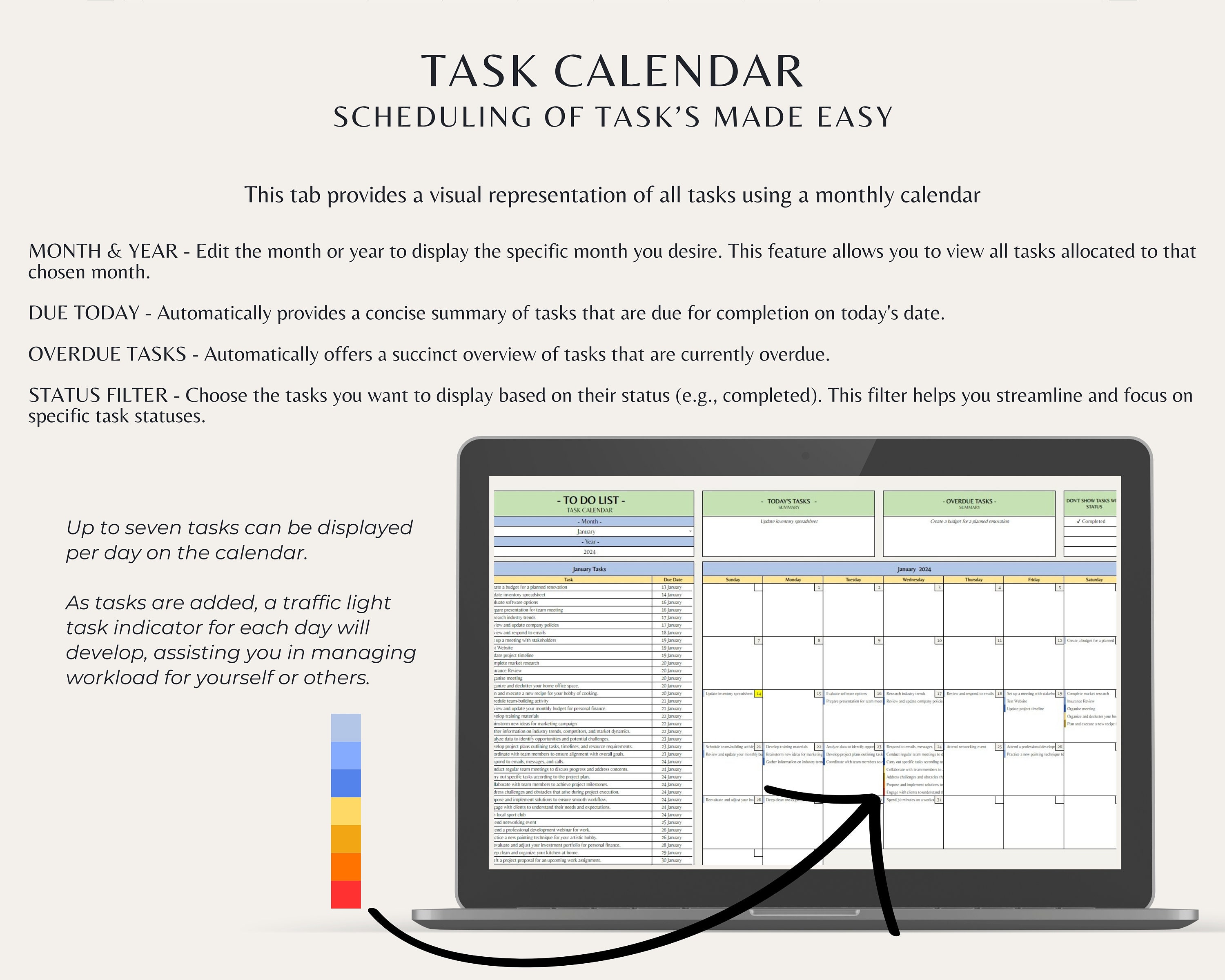 To Do List Task Management Tracker Template Daily Weekly Monthly ...
