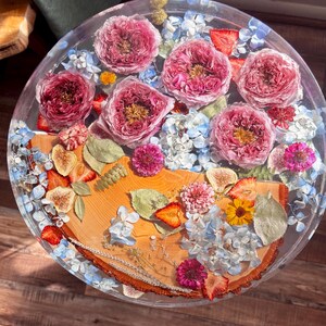 Handmade Epoxy Resin Table With Preserved Flowers – Unique Floral ...
