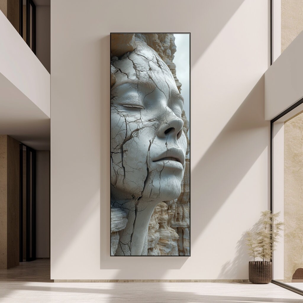 Realistic 3D Rendering Cliff Face Sculpture 78cm X 160cm High ...