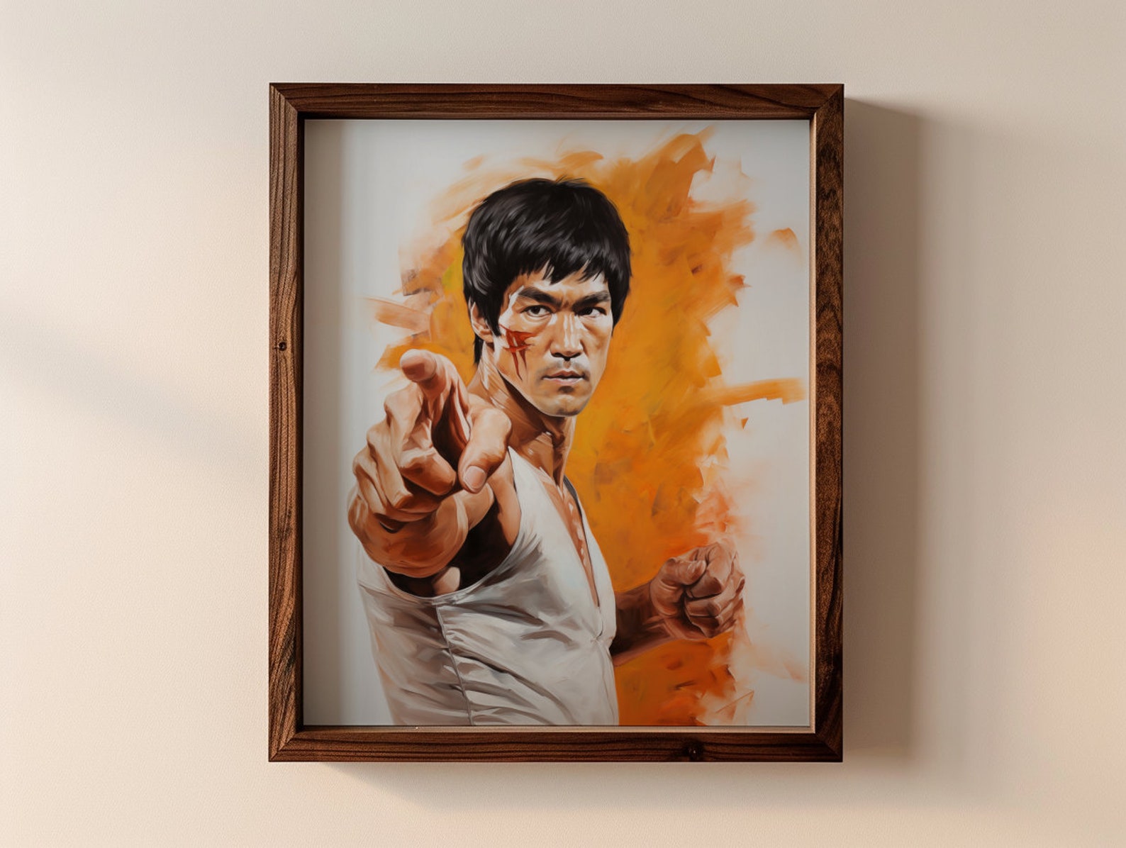 Bruce Lee Digital Art - Light White and Orange - 147cm X 82cm High ...