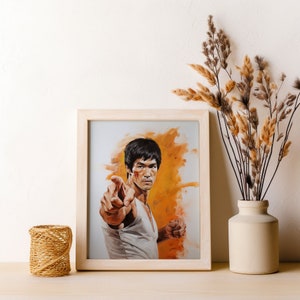 Bruce Lee Digital Art - Light White and Orange - 147cm X 82cm High ...