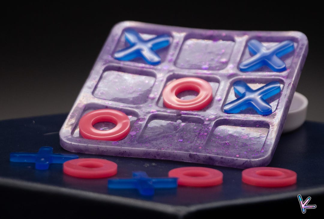 Tick Tack Toe Game (resin) - Etsy