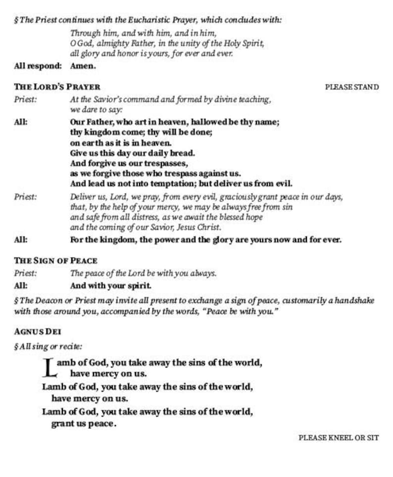 Printable Catholic Funeral Program - Mass of Christian Burial With Rite ...