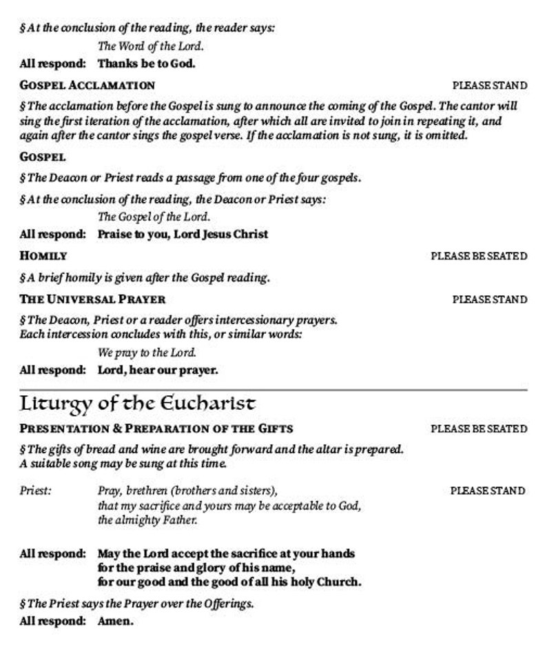 Printable Catholic Funeral Program - Mass of Christian Burial With Rite ...