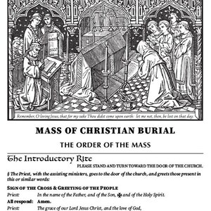 Printable Catholic Funeral Program - Mass of Christian Burial With Rite ...