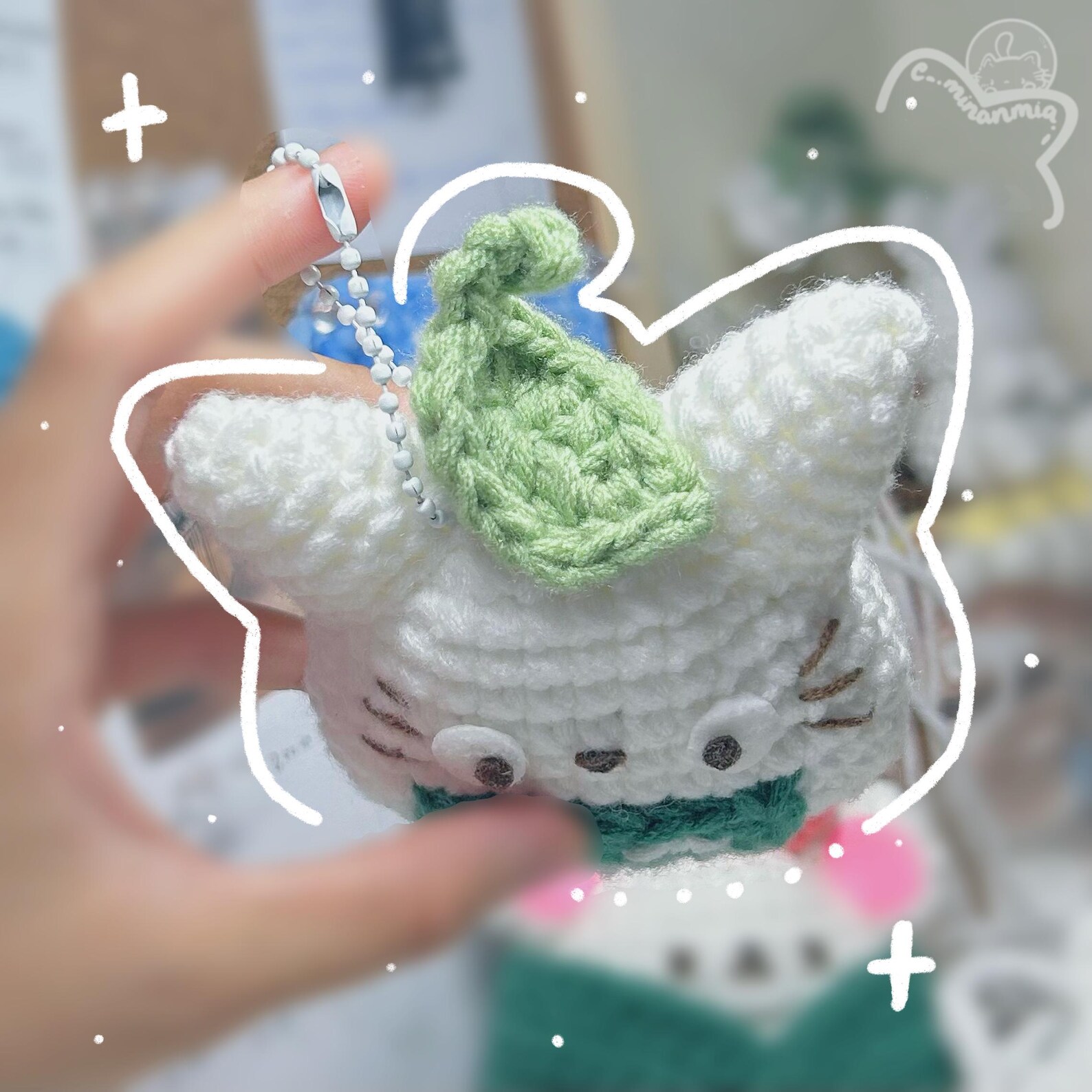 Totoro Onigiri Crochet Keychain make - Etsy