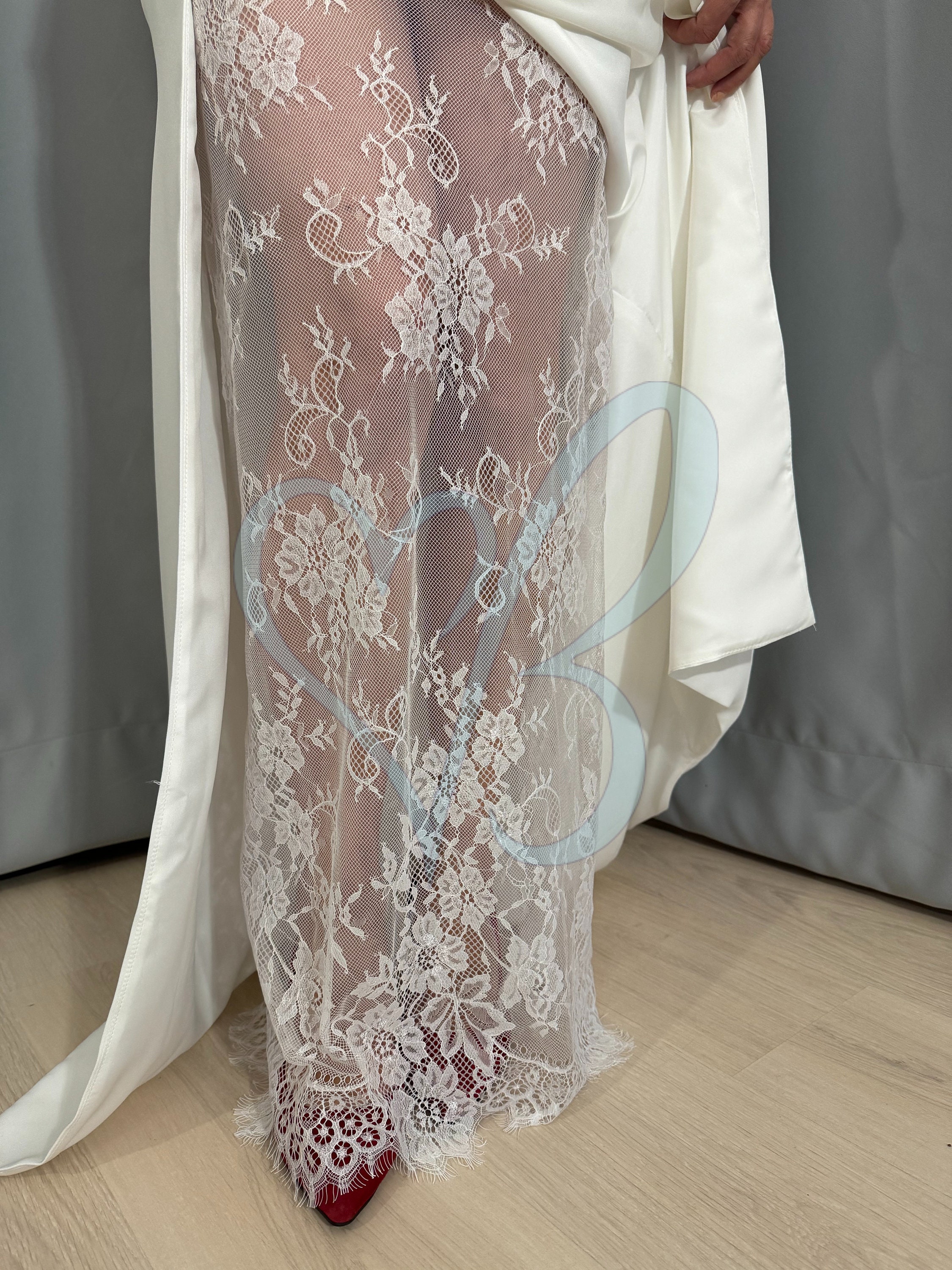 Long Lace Underskirt, Wedding Lace Long Underskirt for Skirt With High ...