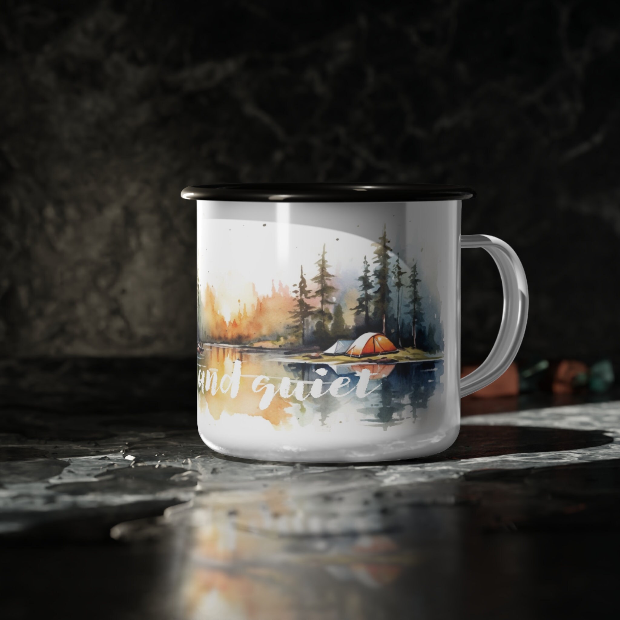 Peace and Quiet Mug, Camping Mug, Outdoors Man's Mug, Tranquil Mug ...