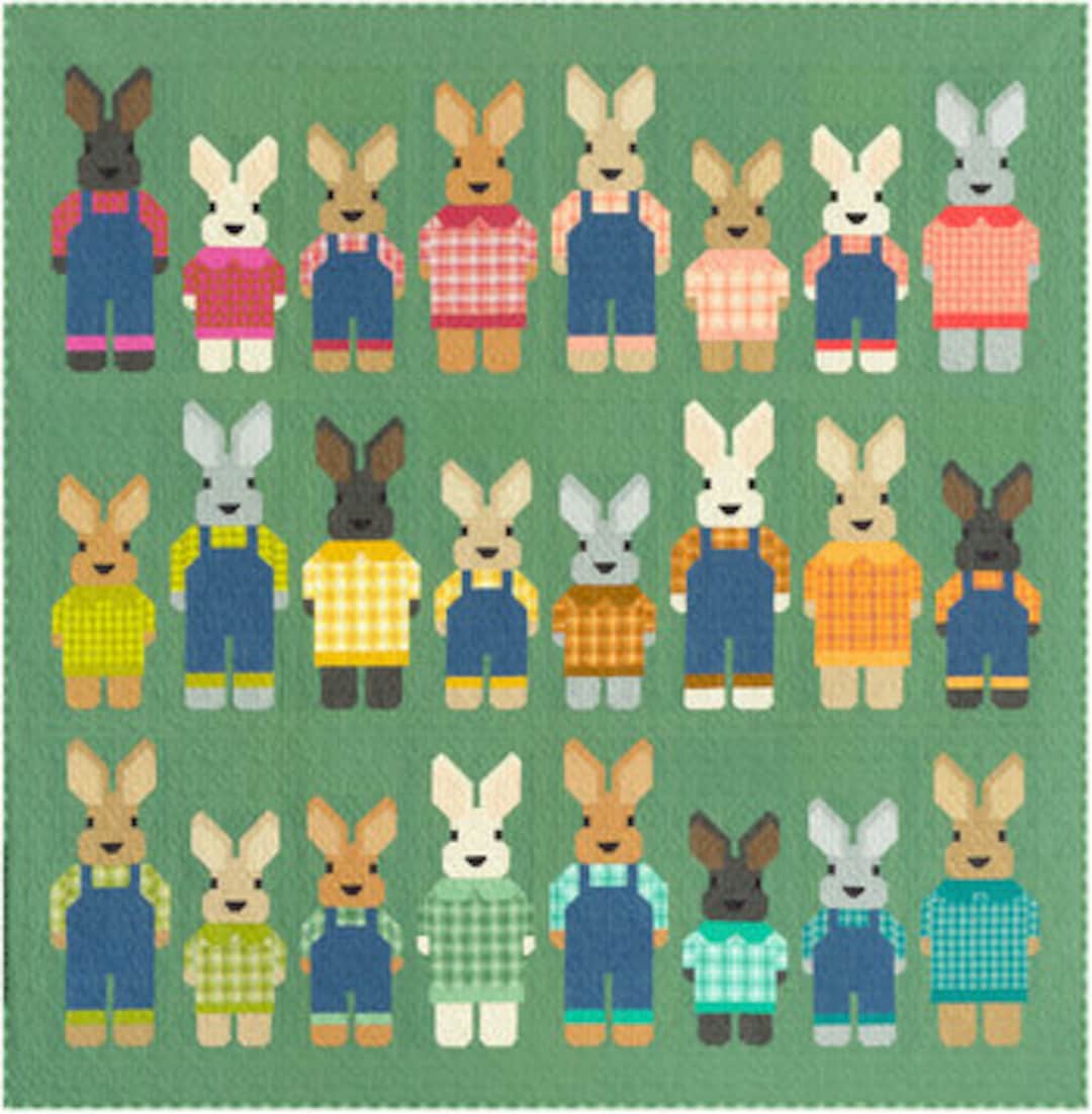 The Bunny Bunch Quilt Kit by Elizabeth Hartman - Etsy