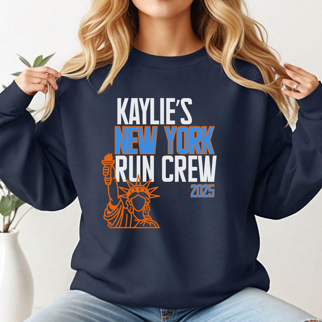 Custom New York Marathon Run Crew Sweatshirt, New York Run Crew Gear ...