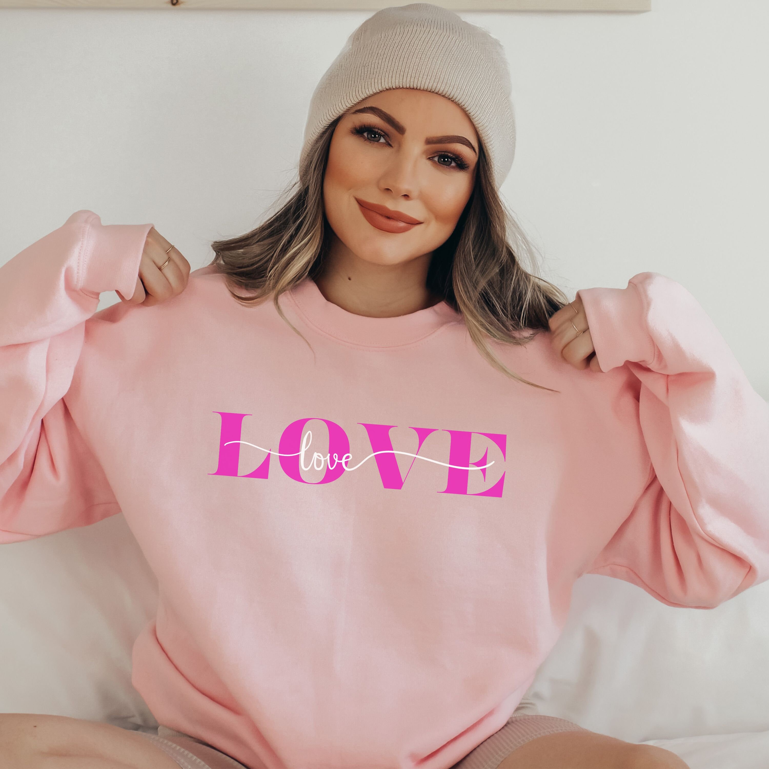 Valentines Day Sweatshirt, Galentines Day Sweatshirt, Valentines Day Gift, Women Love Sweatshirt ...