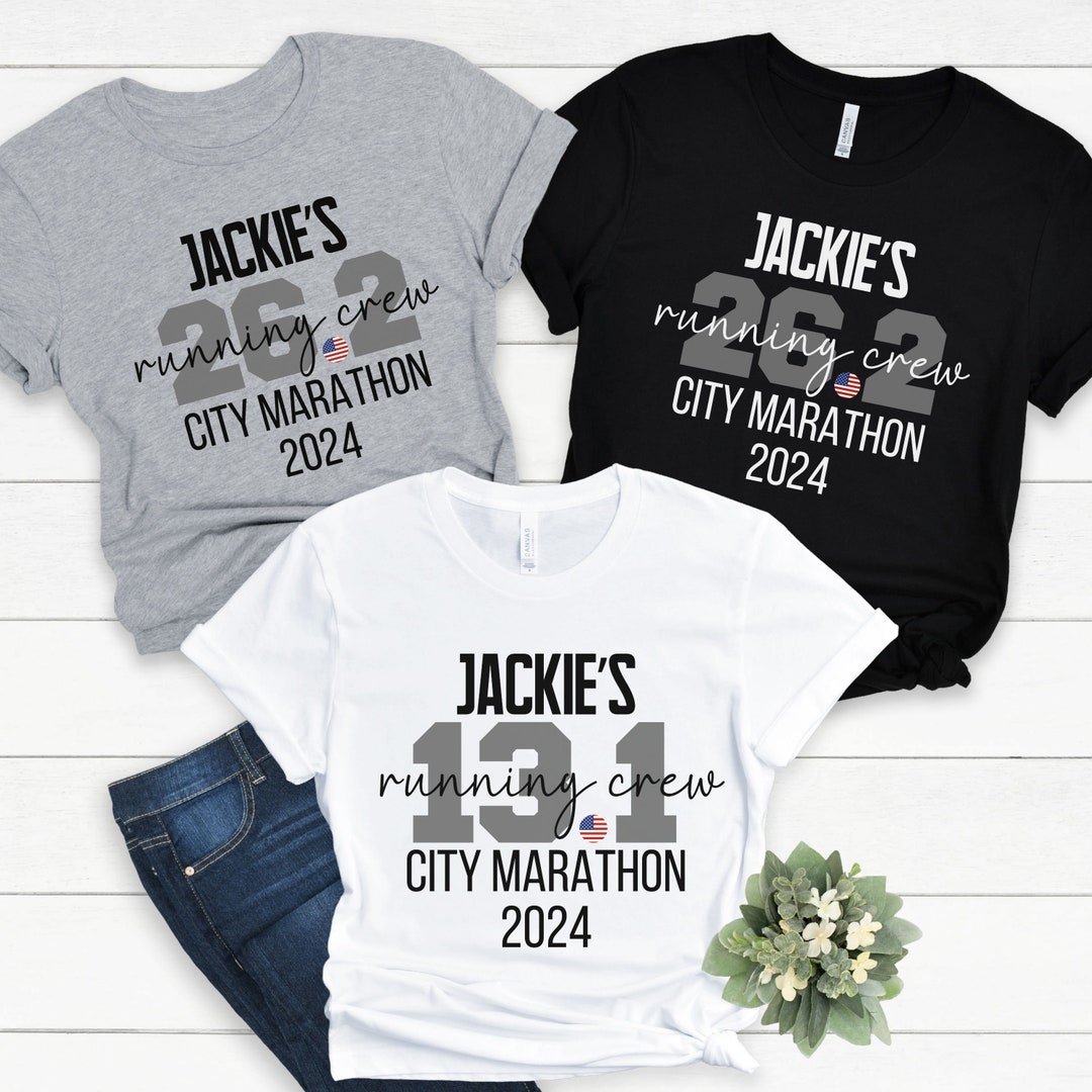 Custom Marathon Support Crew Shirt, Marathoners Family Matching Shirts ...