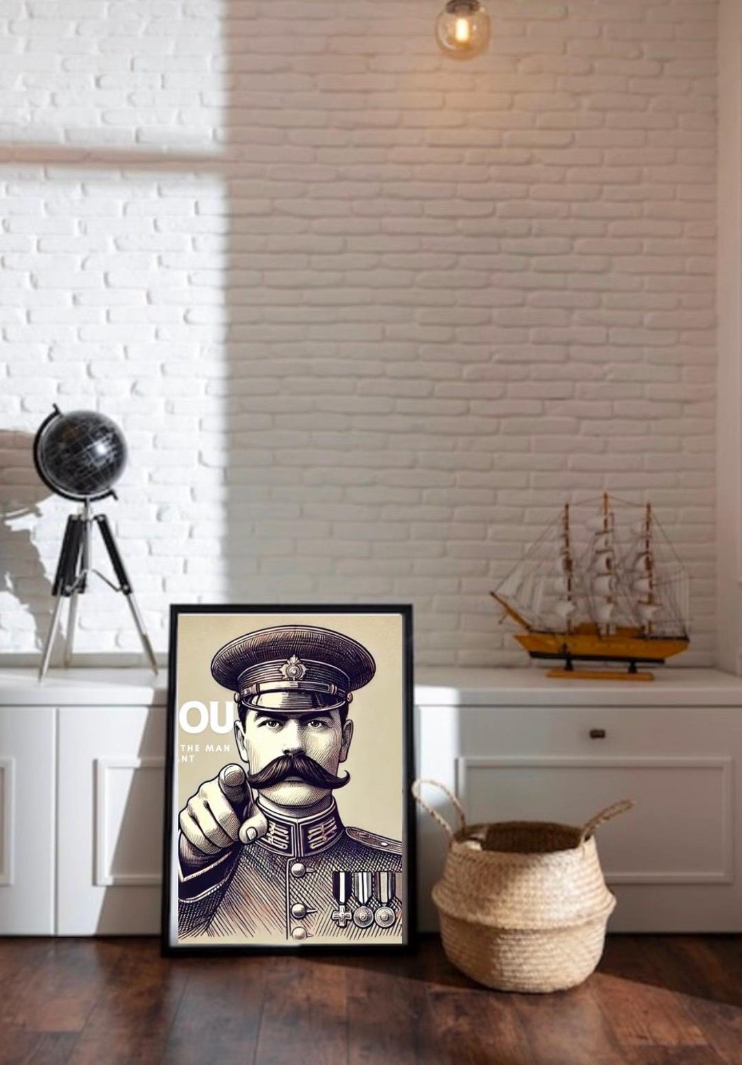 Vintage Military Soldier Pointing Valentines Card | Commanding Officer ...