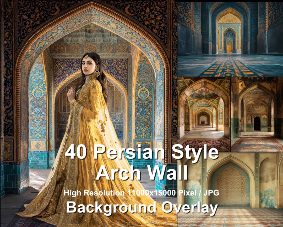 Persian Arch Wall Backdrop: Fashion Photo Backgrounds (digital Download ...