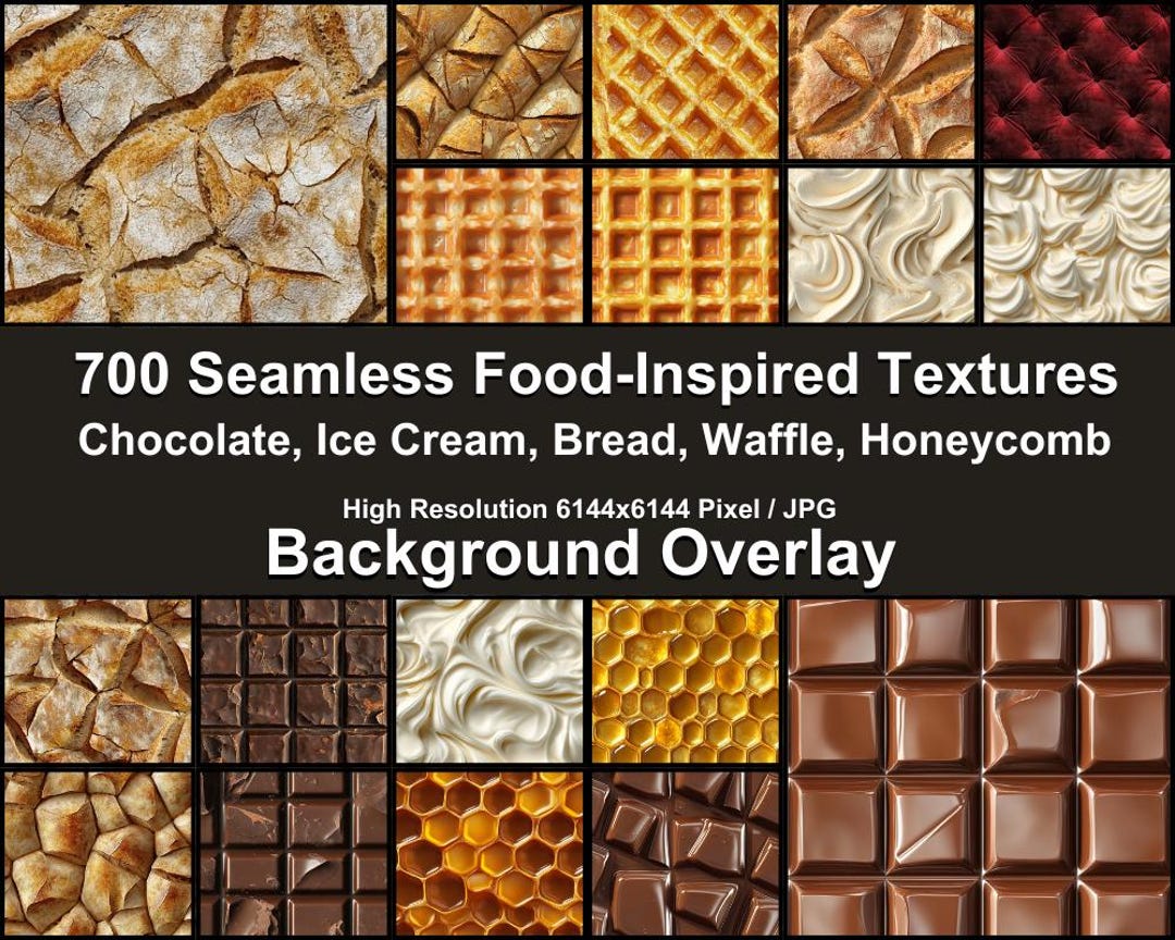 700 Seamless Food-inspired Textures | Chocolate, Ice Cream, Bread ...