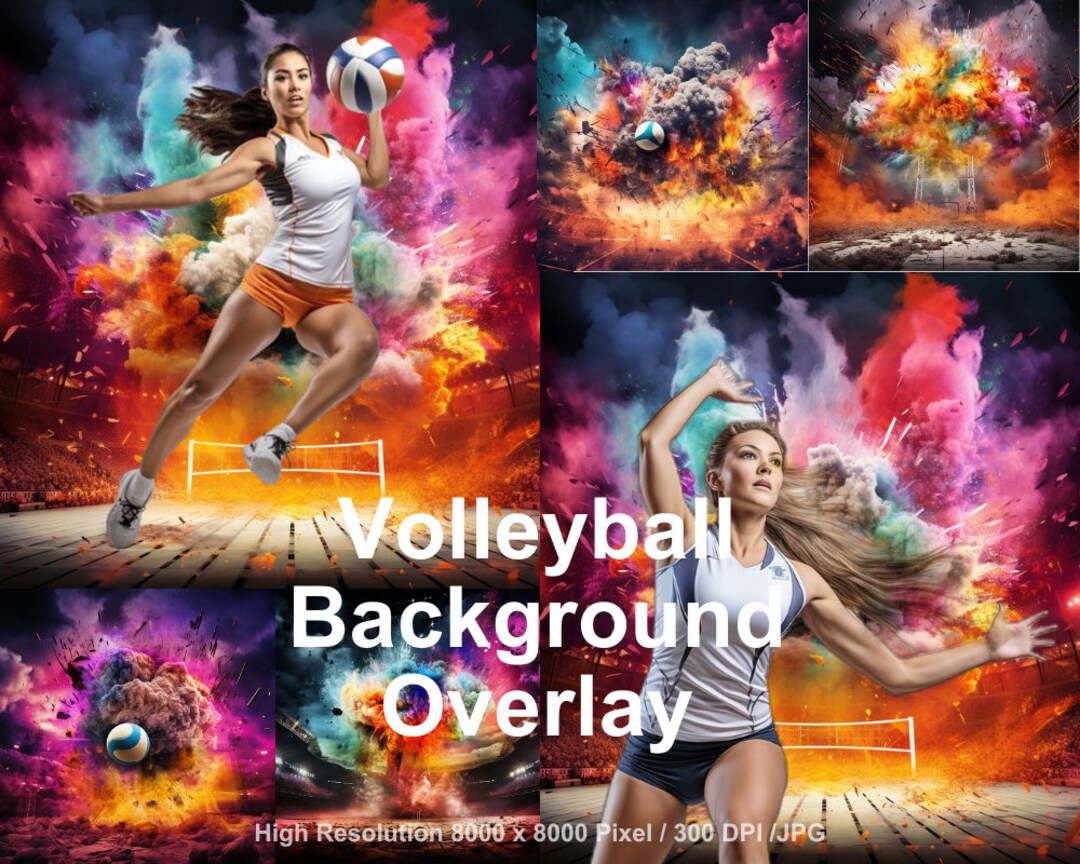 20 Volleyball-themed Images for Sports Photo Backgrounds Colorful ...
