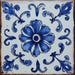 Mediterranean Blue Tile Pack | 140 Vintage Cobalt Floral Ceramic ...