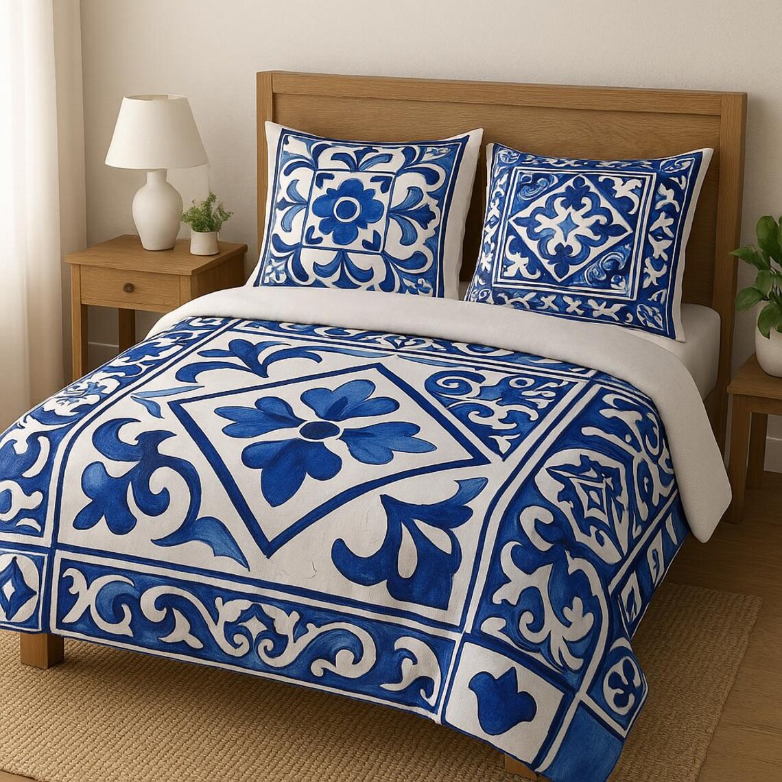 Mediterranean Blue Tile Pack | 140 Vintage Cobalt Floral Ceramic ...