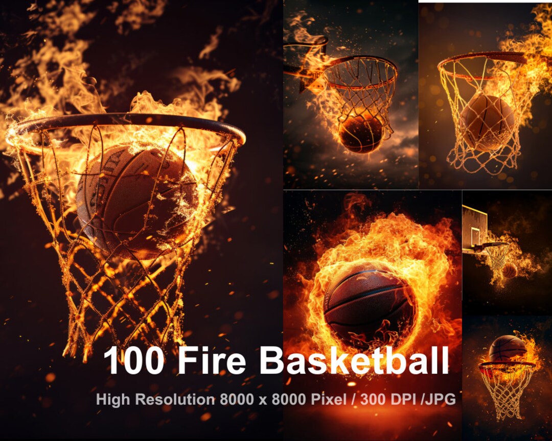 100 Fire Basketball Images for Sports Photo Backgrounds Colorful ...