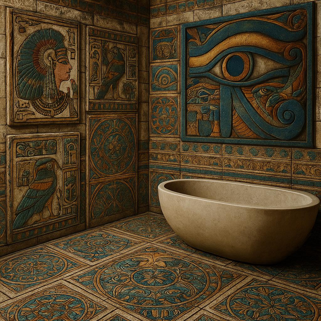Vintage Egyptian Hieroglyphic Tile Seamless Texture Set – 140 Designs ...