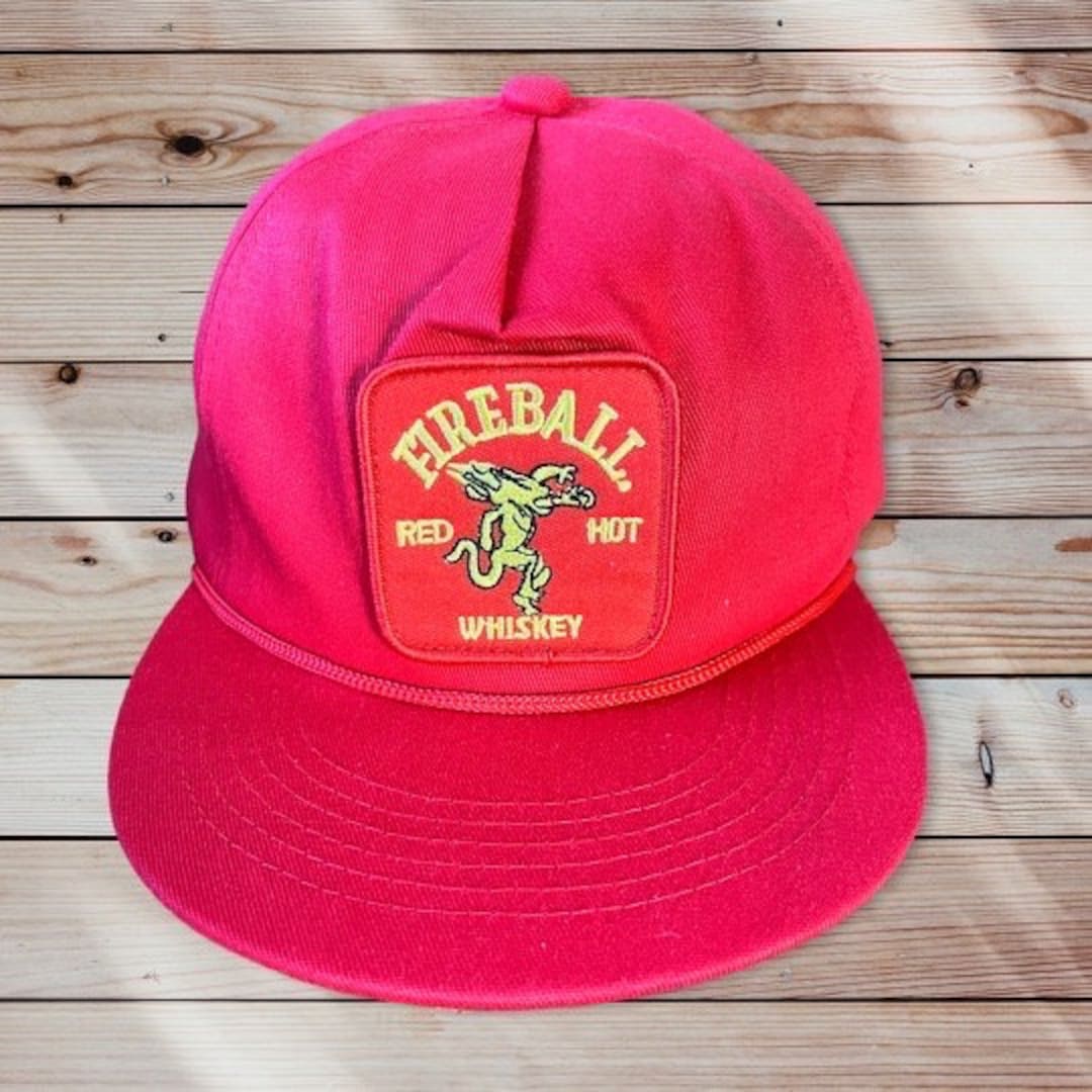 Fireball Whiskey Red Snapback Hat - Etsy