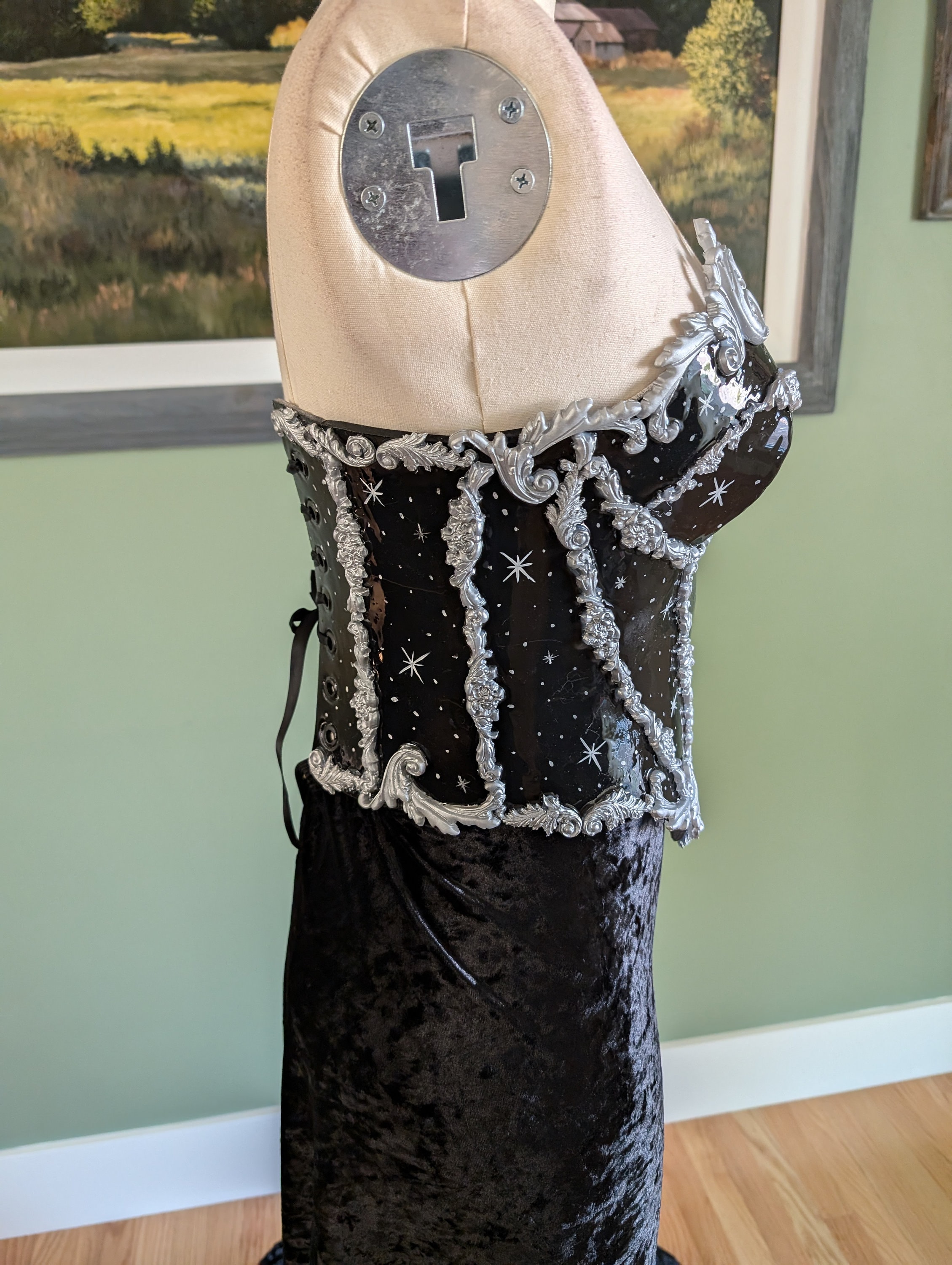 CUSTOM PORCELAIN Corset/ Fantasy Corset- Feyre/ Night Court/ ACOTAR ...