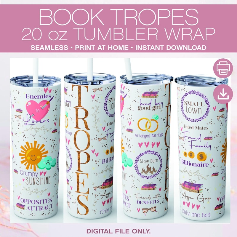 Book Tropes Digital Print - Etsy
