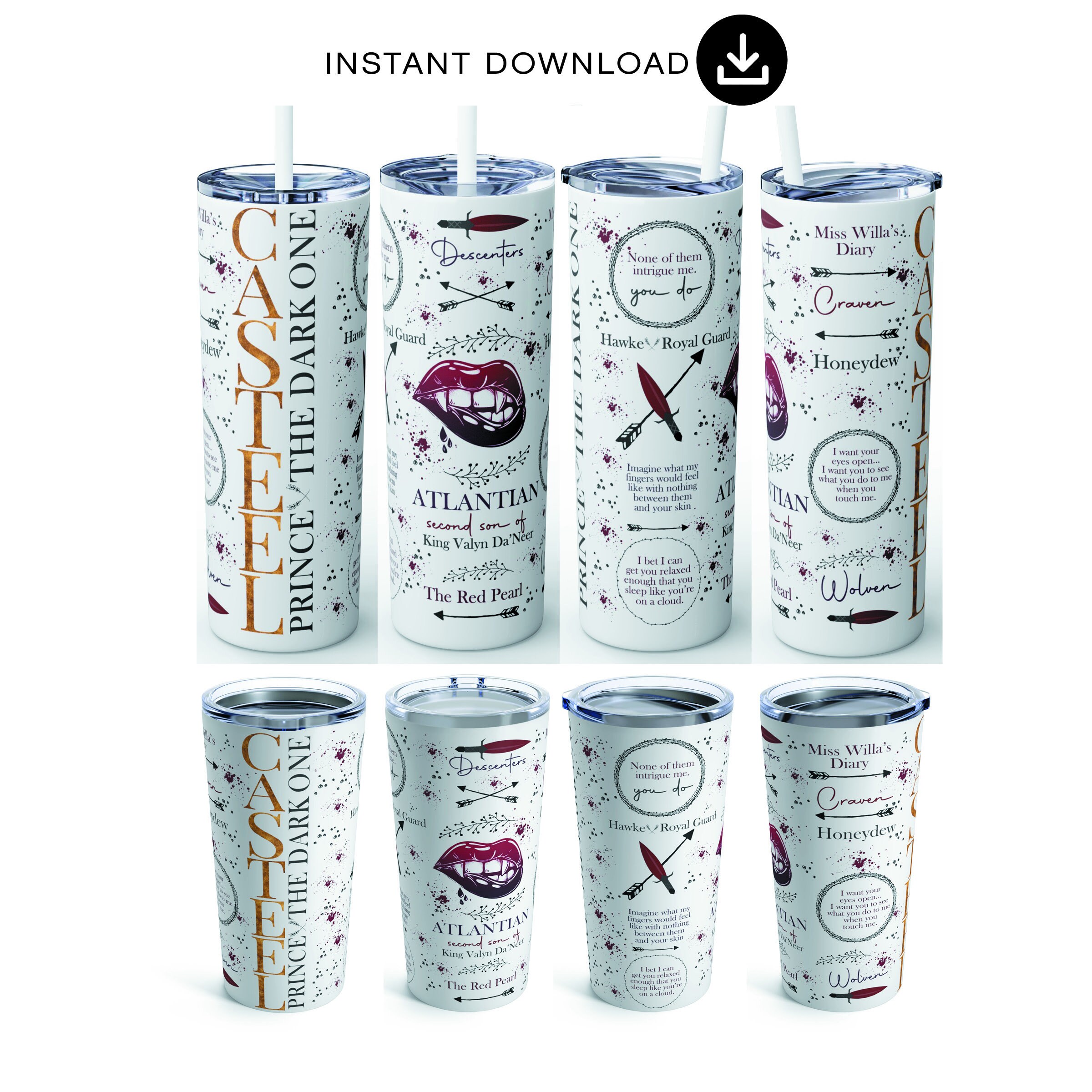 FBAA Prince Casteel 20oz Seamless Wrap, From Blood and Ash Bookish ...