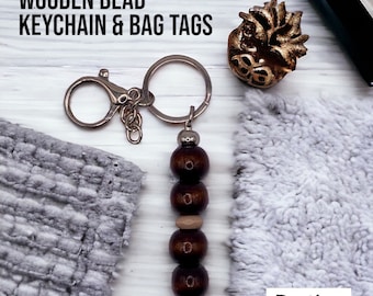 Black and Yellow Silicon Beaded Keychain and Bag Tag - Etsy