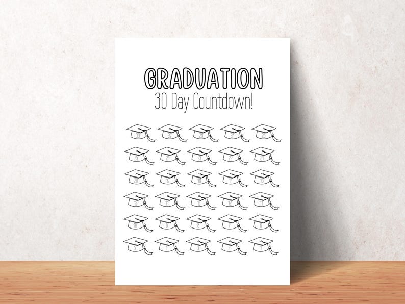Graduation Countdown Printable, Graduation Ceremony, High School ...