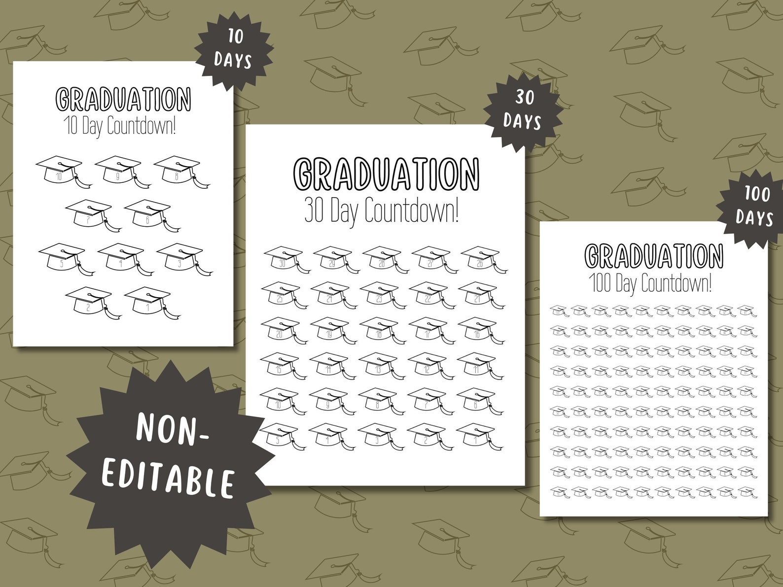 Graduation Countdown Printable, Graduation Ceremony, High School ...