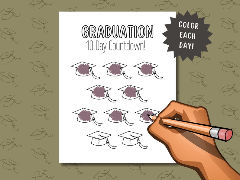 Graduation Countdown Printable, Graduation Ceremony, High School ...