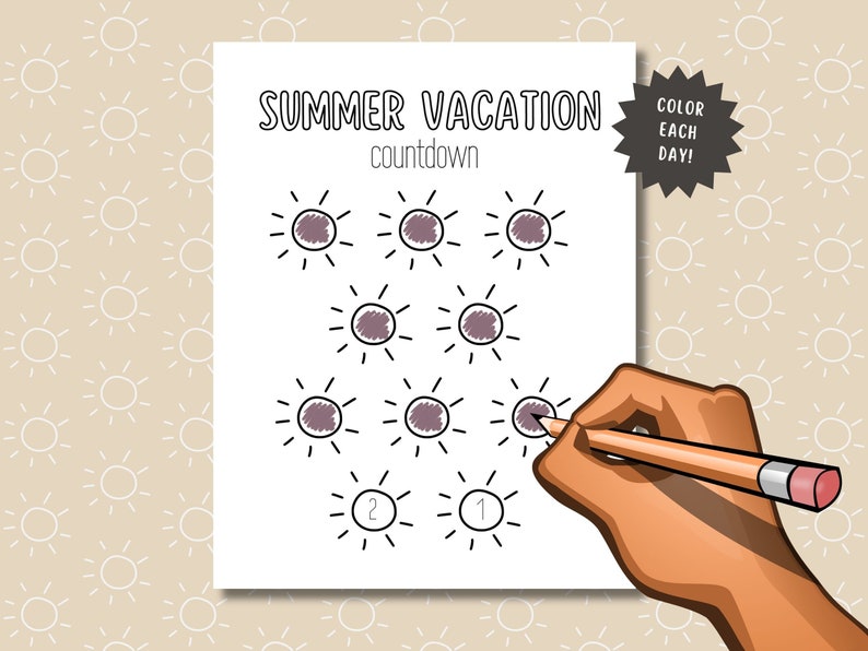 Summer Vacation Countdown Bundle, Printable Summer Break Countdown ...