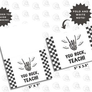 Skeleton Teacher Appreciation Card Printable, You Rock, Teacher!, Thank ...