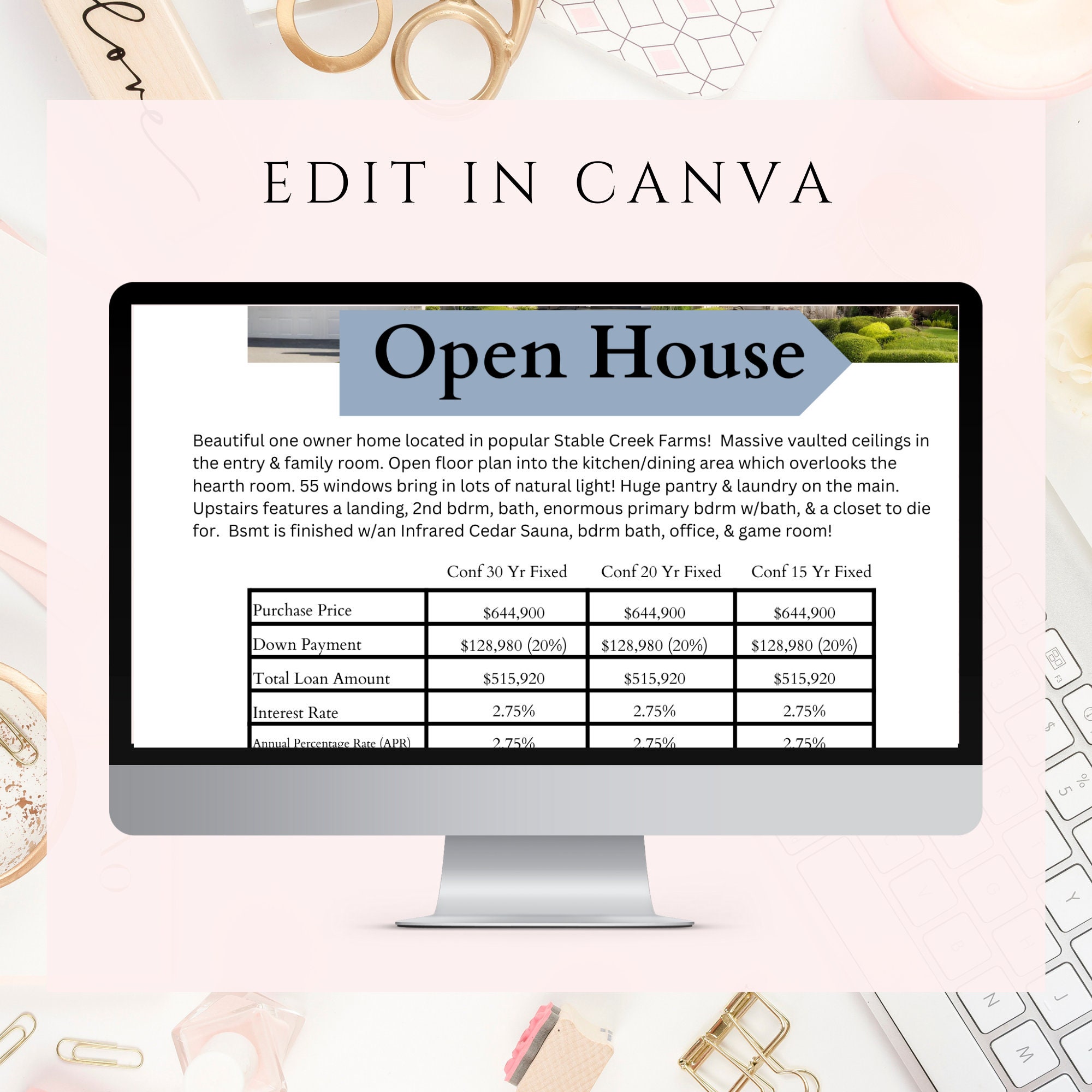 Open House Rate Flyer for Mortgage Lenders and Realtors Dual Branded or ...